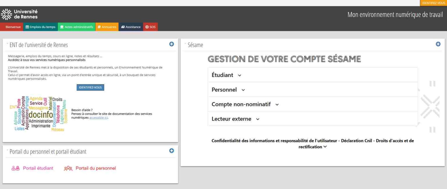Ent Rennes 1 : comment activer et gérer votre compte Sésame ...